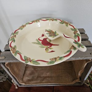 Vintage 10 Inch Deep Dish Pie Plate With Serving Spatula Christmas ...