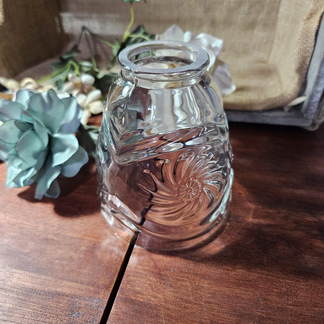 Clear Glass Lamp Shade 2 Available Sold Separately Vintage Retro Lamp ...