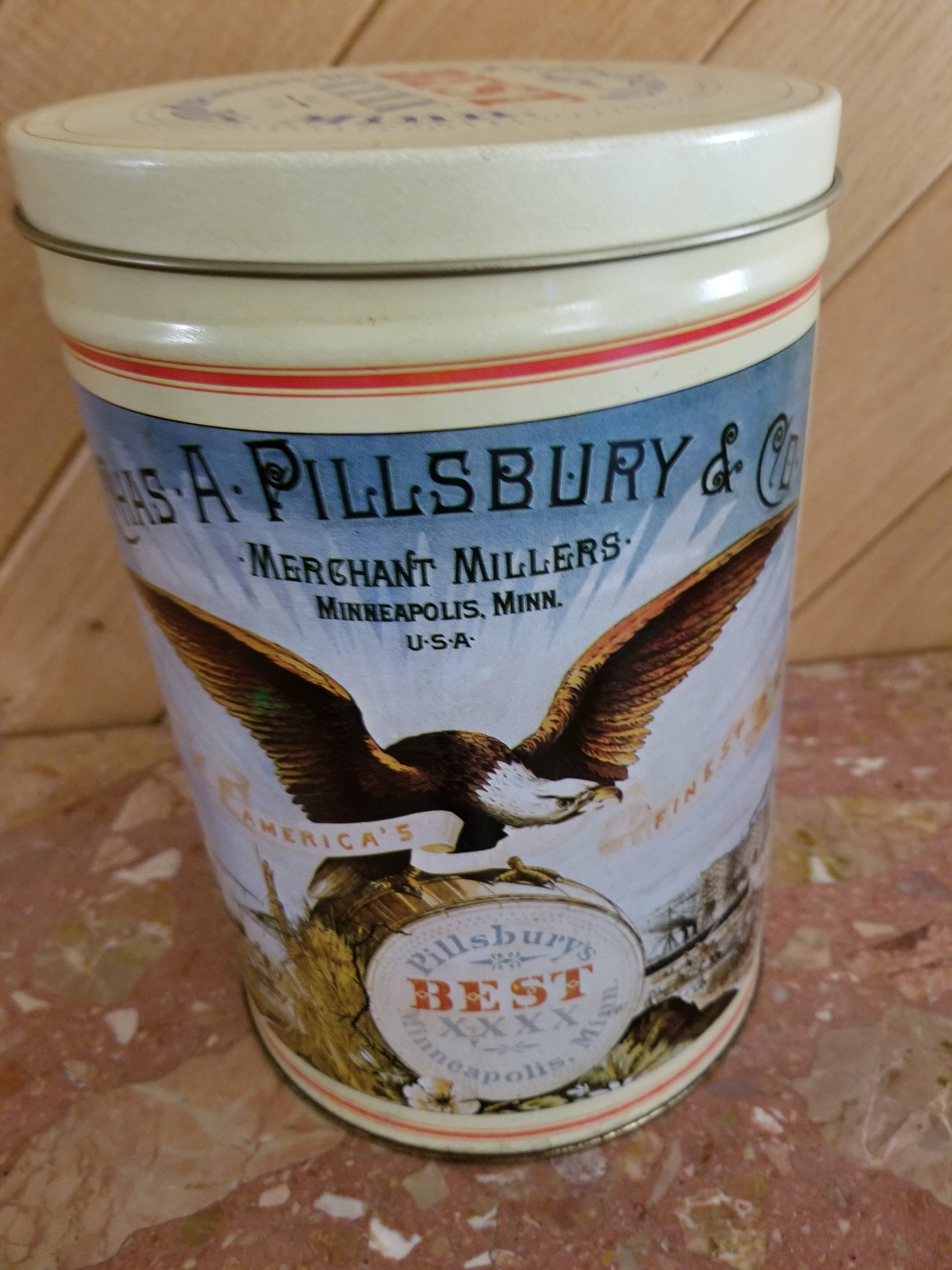 Vintage Pillsbury's Best Flour Tin Retro Container Food Storage Retro ...