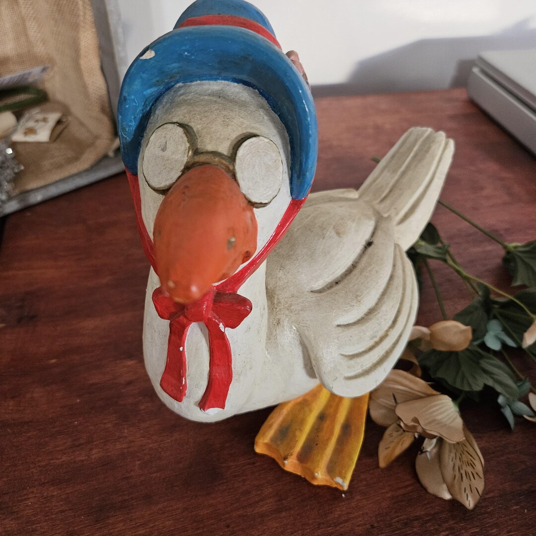 Vintage 1973 Ornamental Plaster Duck Yard Garden Decoration - Etsy