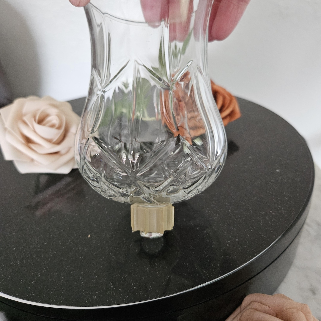 Vintage Home Interiors Diamond Prism Cut Glass Peg Votive Cups ...