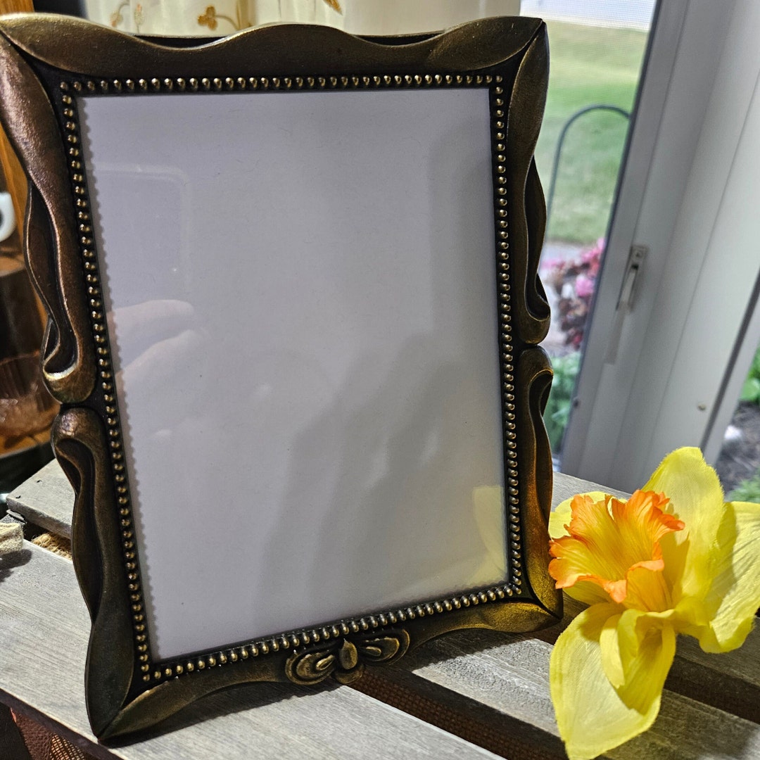 5x7 Heavy Metal Frame Free Standing Decorative Art Deco Frame - Etsy