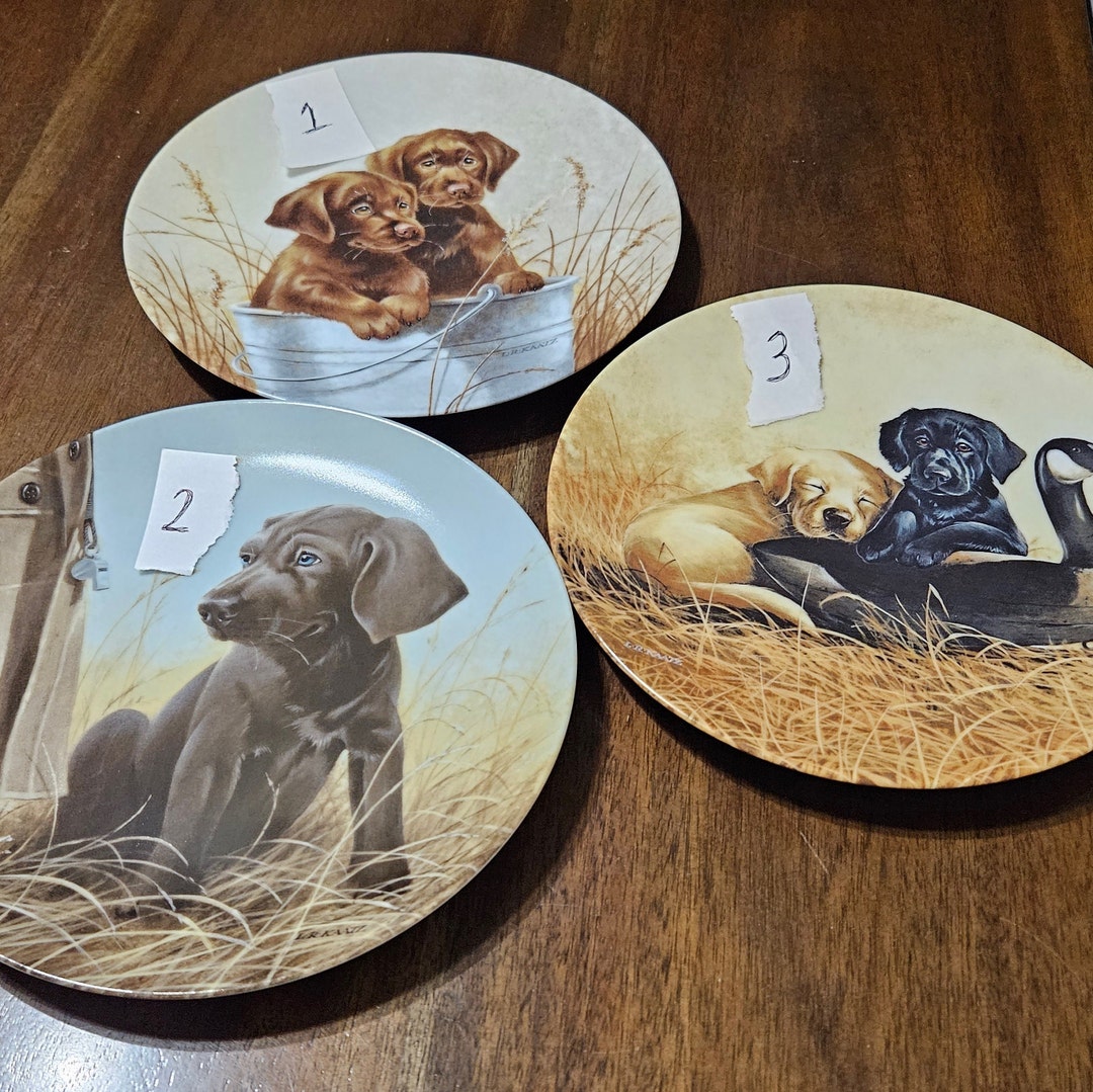 Vintage Decorator Dog Plates You Choose Labrador Retriever and ...
