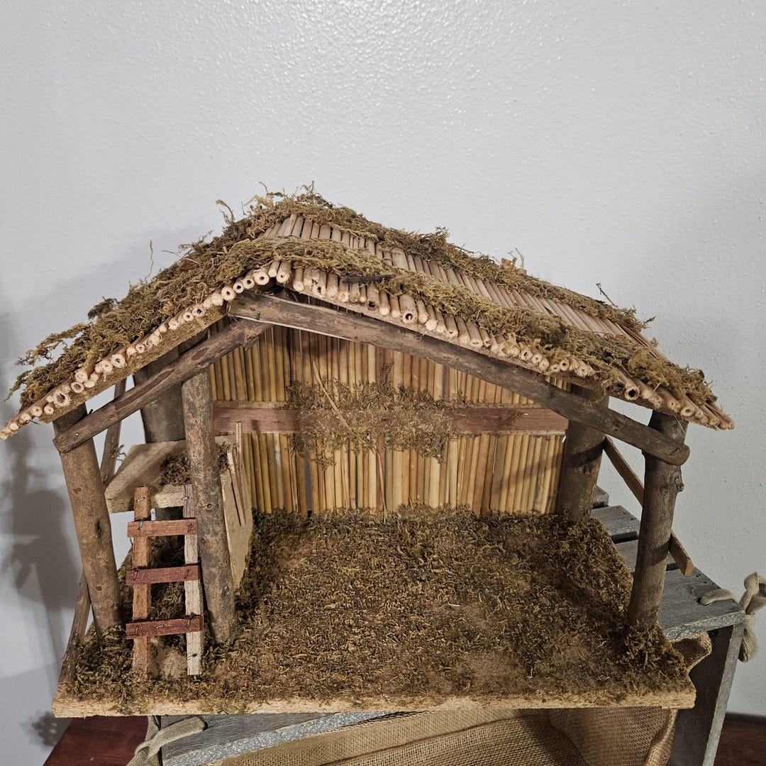 Vintage Manger Creche Stable Nativity Set Replacement Piece to Stage A ...