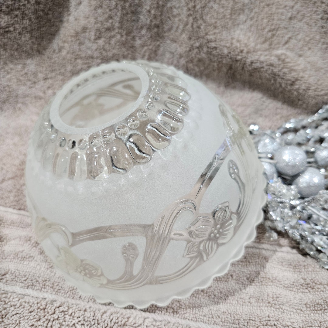 Frosted and Clear Glass Replacement Lamp Shade Sold by the Each 2 ...