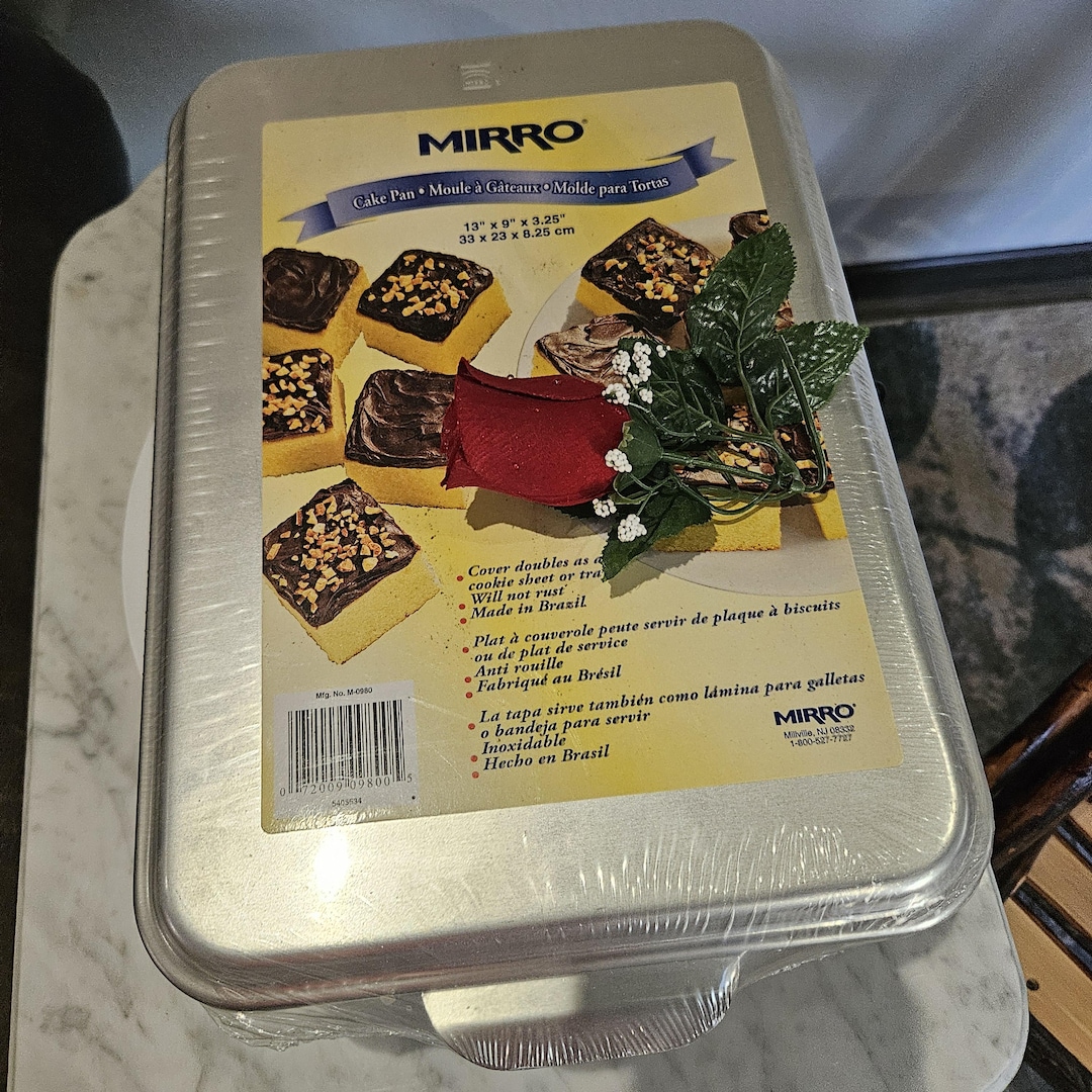 Vintage Aluminum Mirro Cake Pan With Snap on Lid 9 X 13 Inch Cake Pan ...