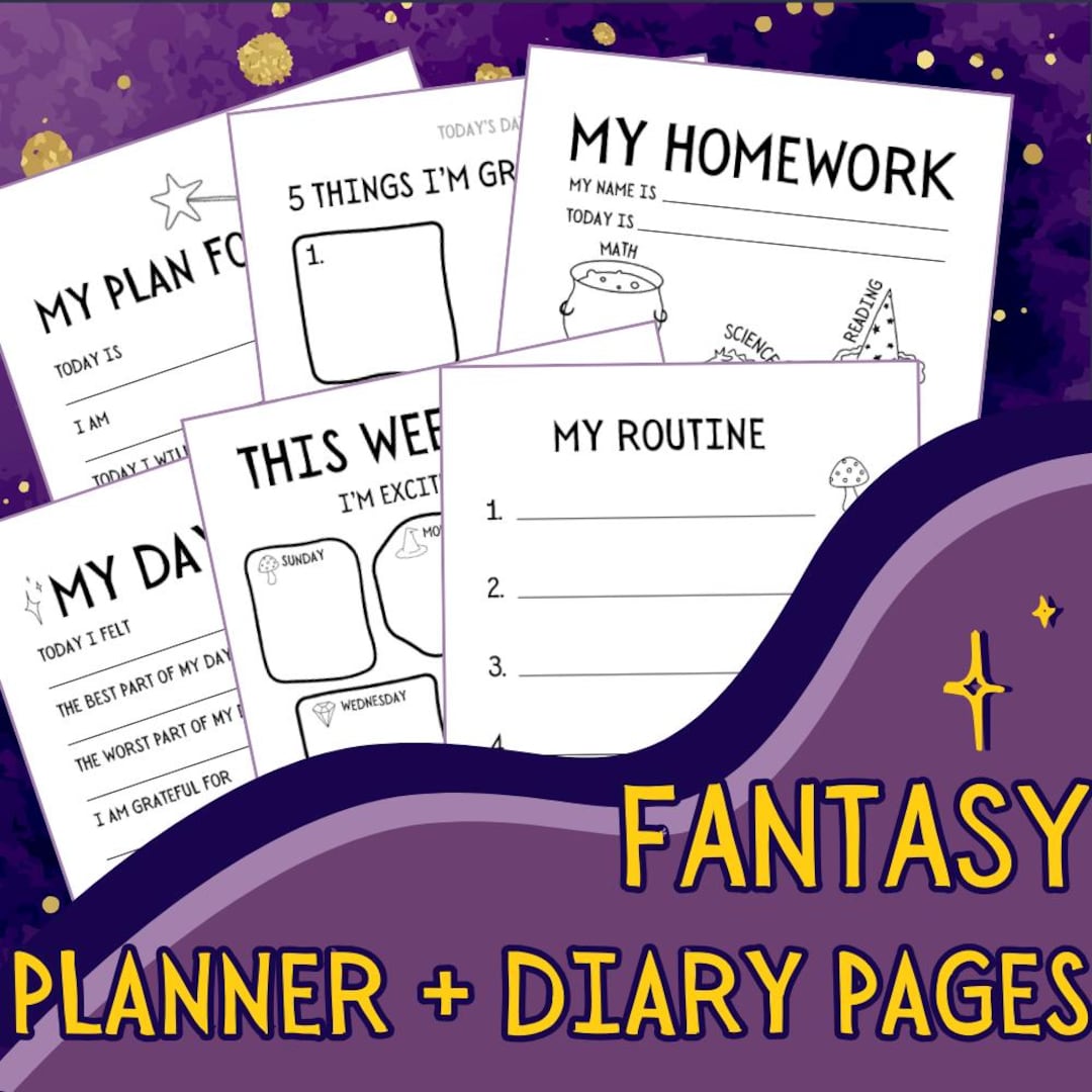 Fantasy Magical Planner Pages for Prek + Elementary - Etsy