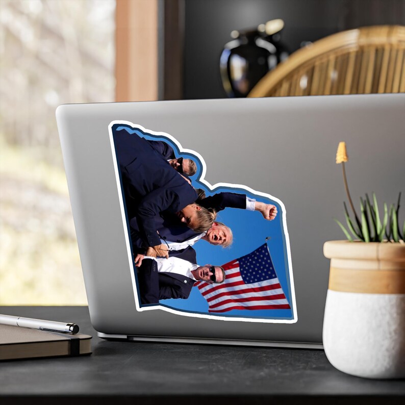 Pro Trump Sticker, Patriotic FIGHT Kiss-cut Vinyl Decals, Political ...