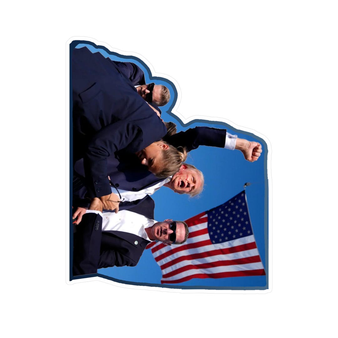 Pro Trump Sticker, Patriotic FIGHT Kiss-cut Vinyl Decals, Political ...