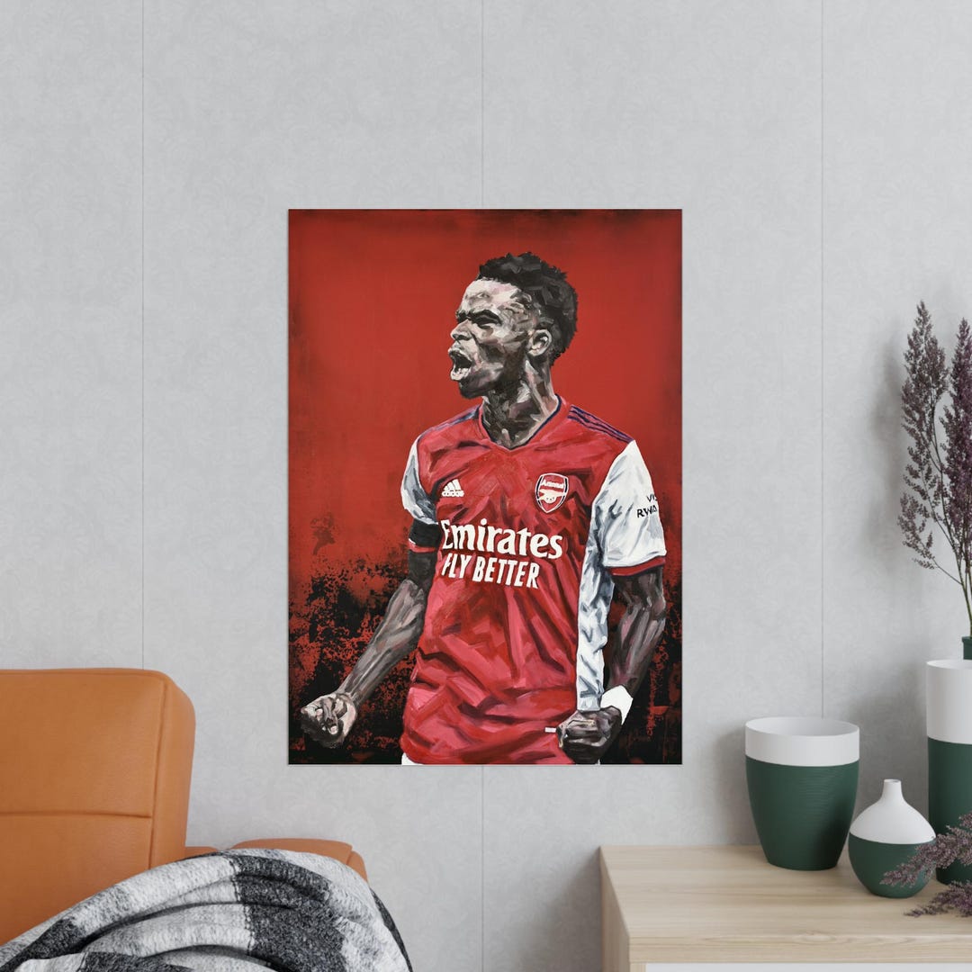 Bukayo Saka Hand Painted Art Prints Poster Gift - Etsy