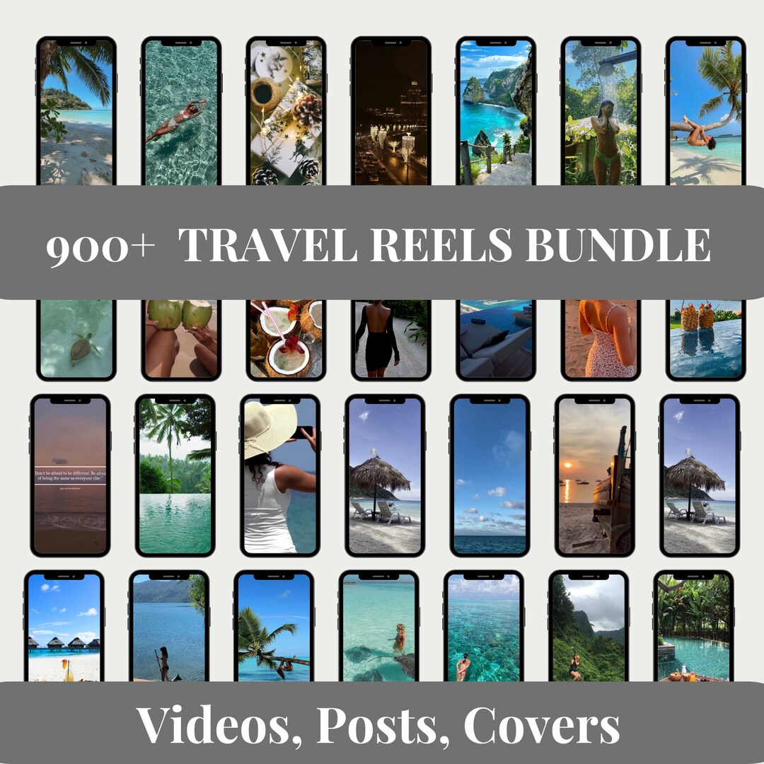 900 Faceless Travel Video Reels Bundle Vacation Videos, Tiktok PLR ...