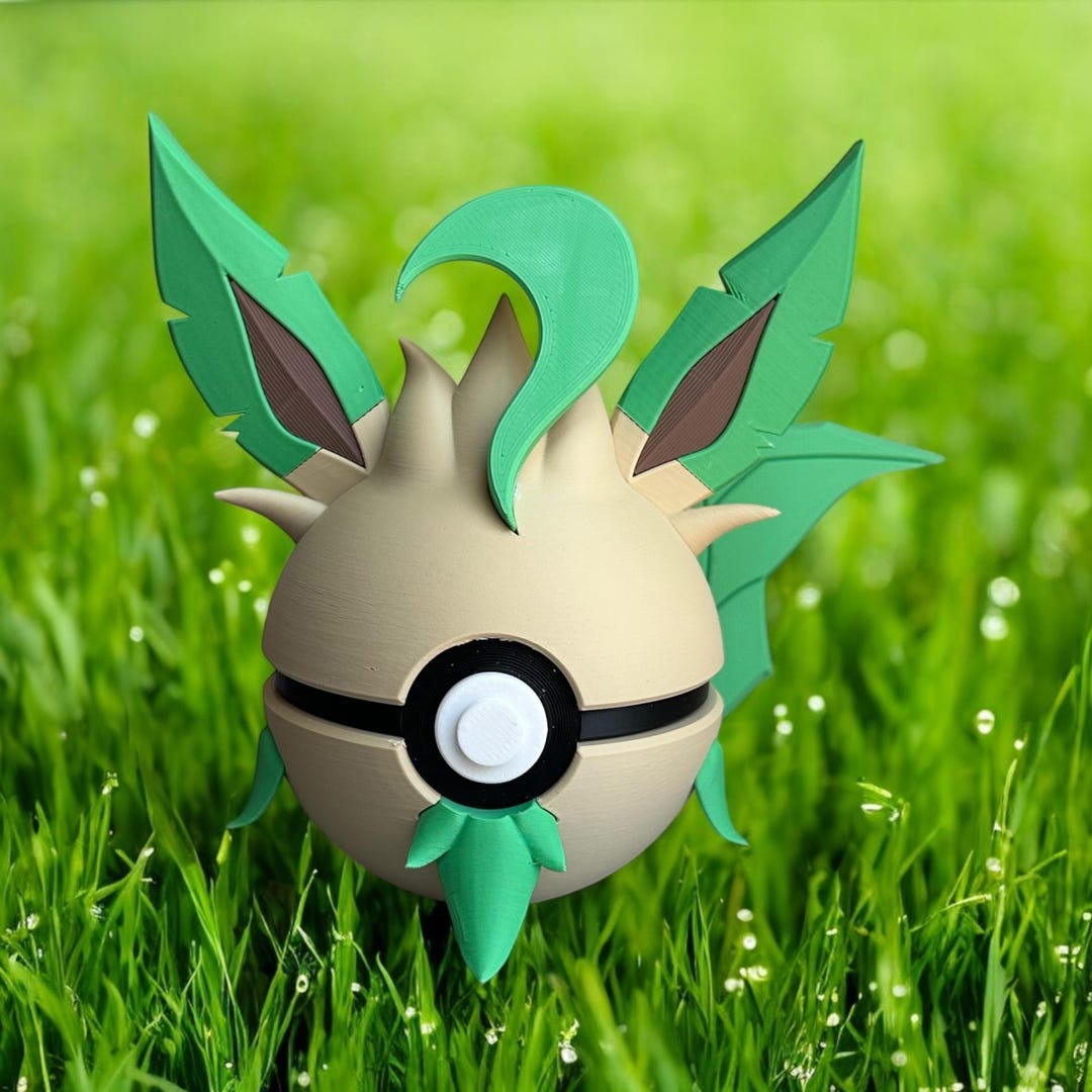 Leafeon Pokeball - Etsy