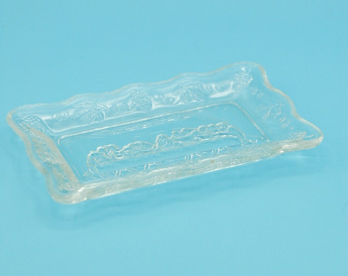 Vintage Last Supper Tray, Clear Glass Catholic Tray, Tiny Collection ...