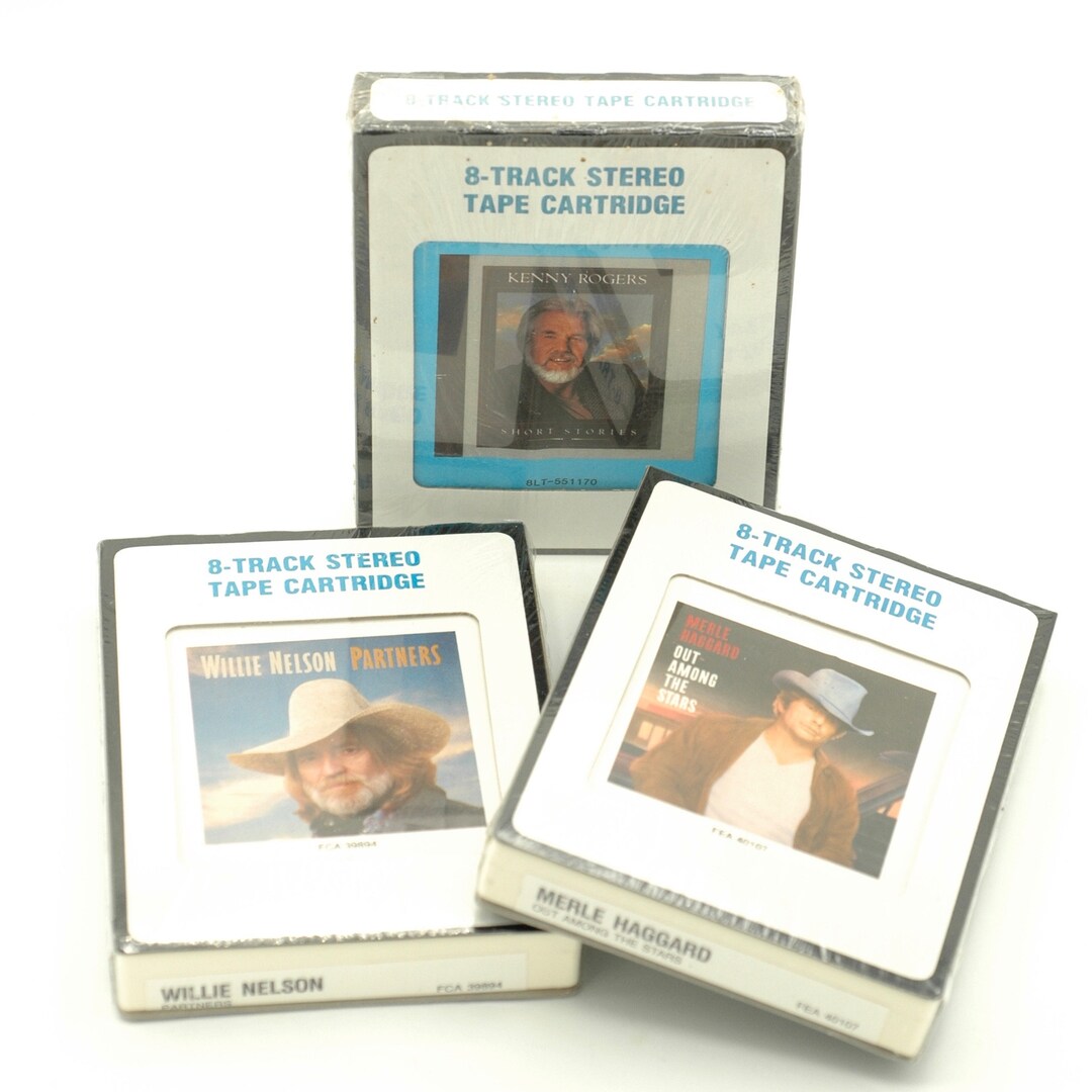 Vintage 8-tracks, Willie Nelson Partners, Kenny Rogers Short Stories ...
