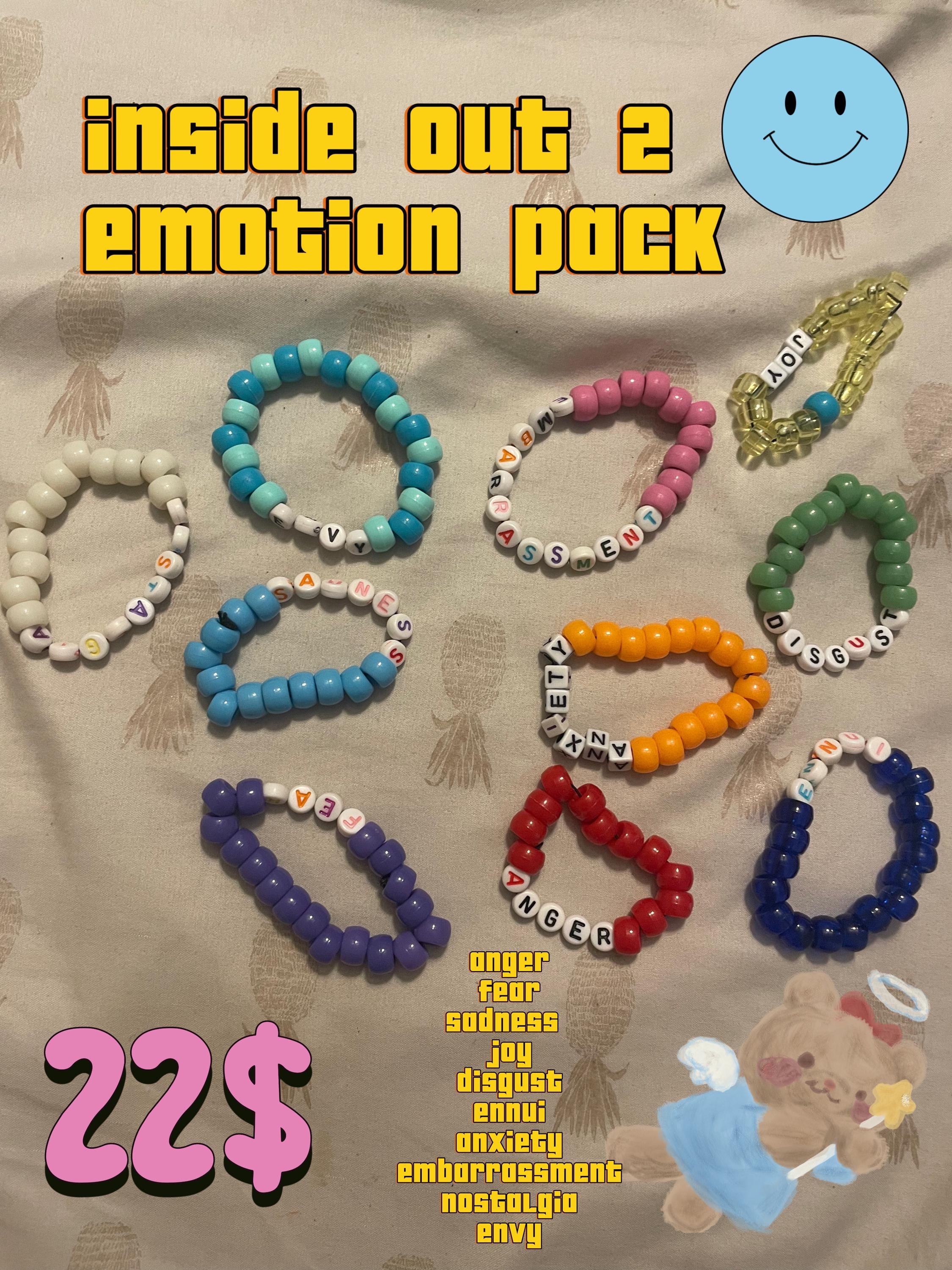 Inside Out Two Inspired Kandi Single Bracelet Set - Etsy