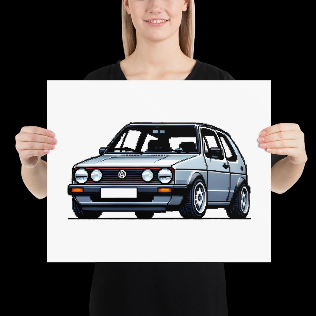 Volkswagen Golf GTI MK2 Pixel Art Poster - Etsy