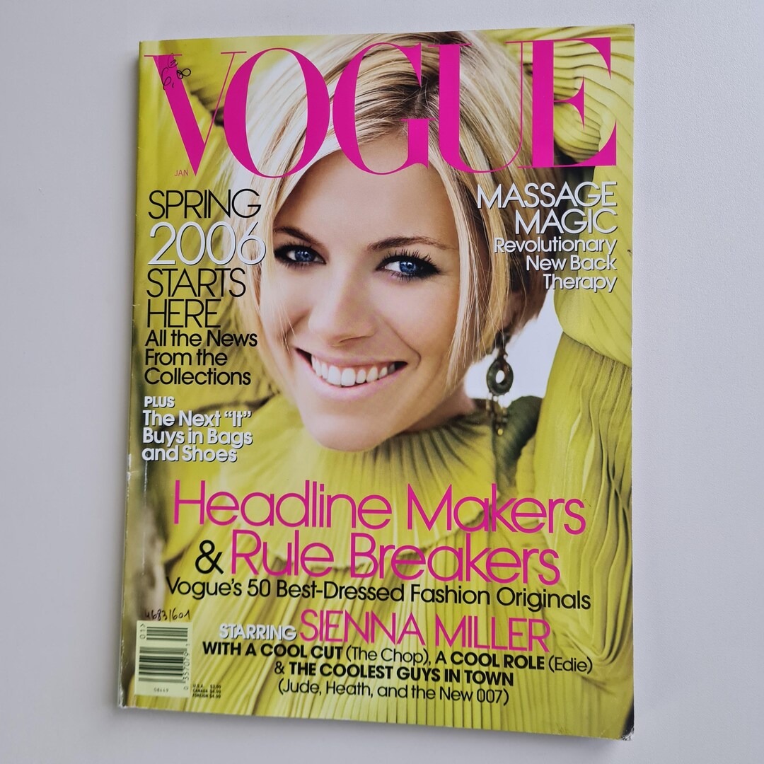 Vogue USA January 2006 Edition, American Vogue, Sienna Miller Cover ...