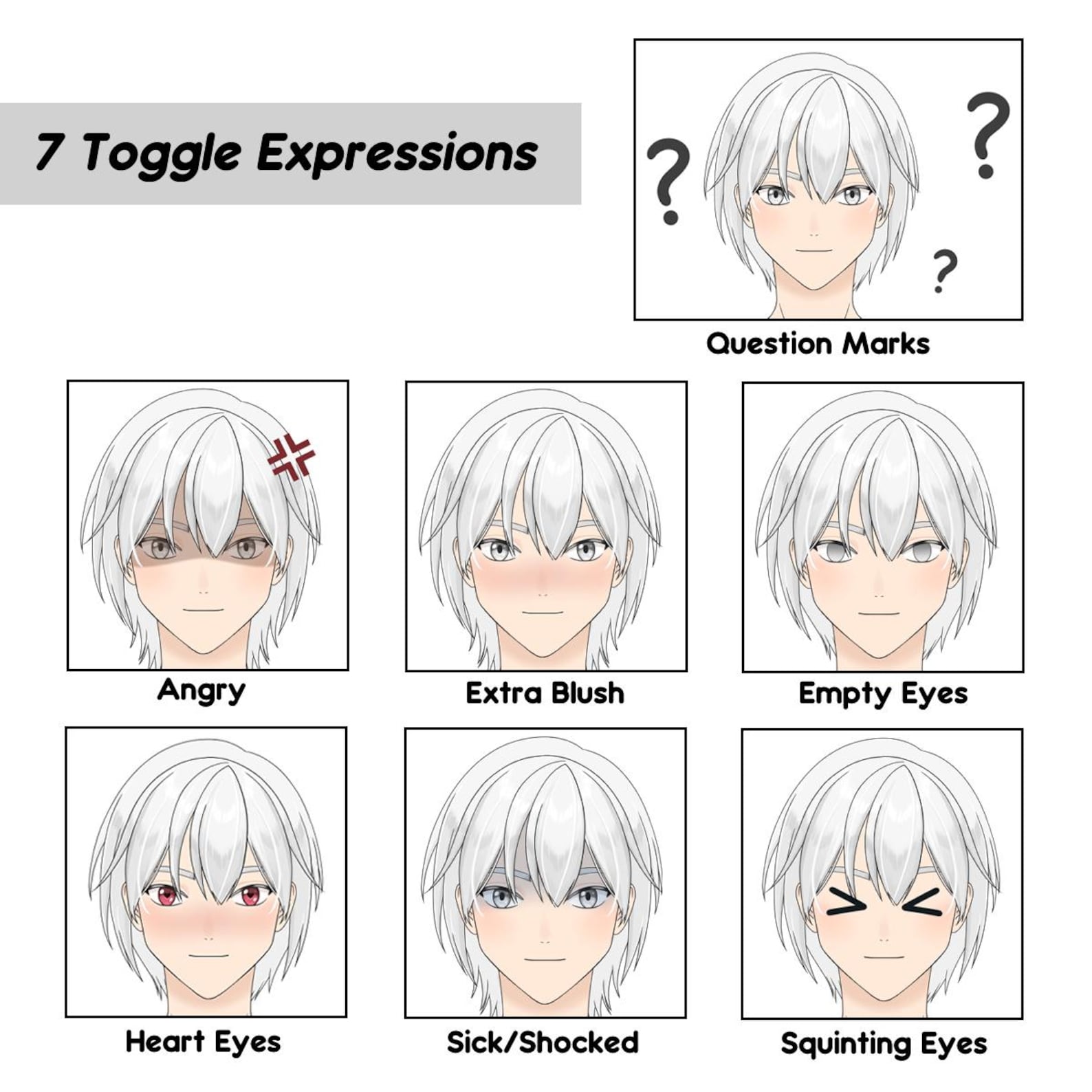Male Customizable Vtuber Model UPDATED VERSION - Etsy