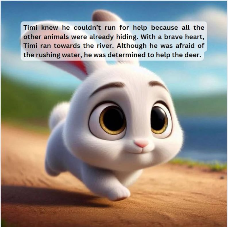 Kids Story Book: Timi the Brave Rabbit - Etsy