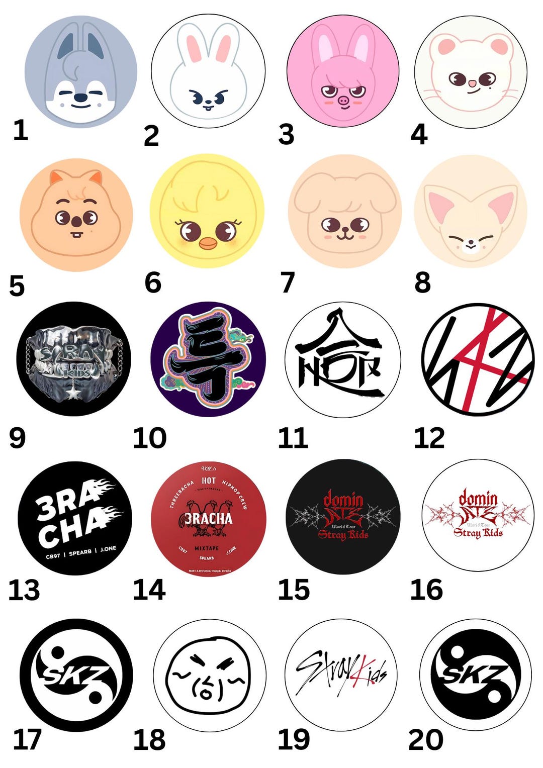 SKZOO and Stray Kids Logos Metal Pin Badges (37/44 Mm) - Etsy