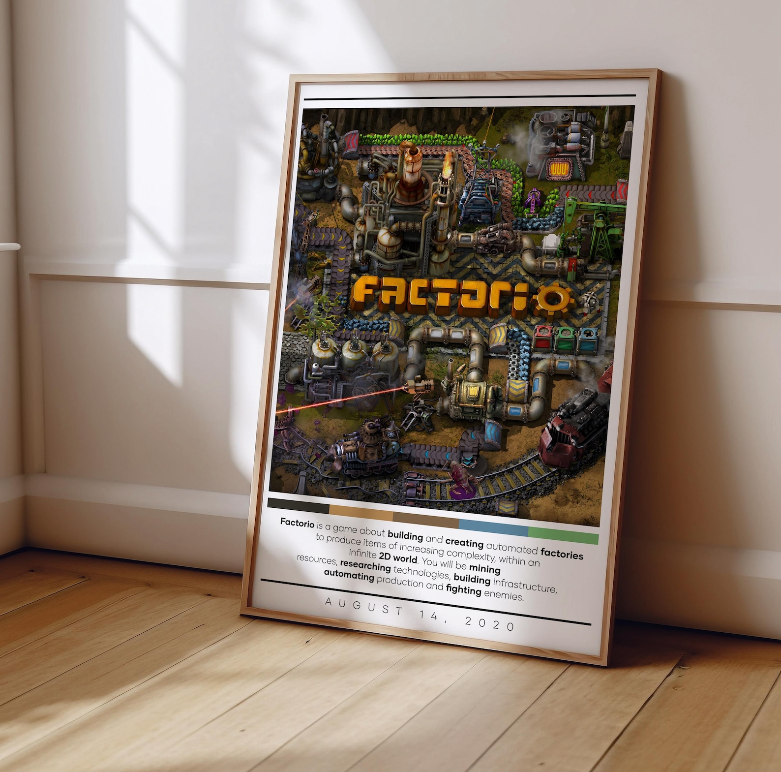 Factorio Poster Print | Gaming Poster | 3 Colors | Gaming Decor | Video ...