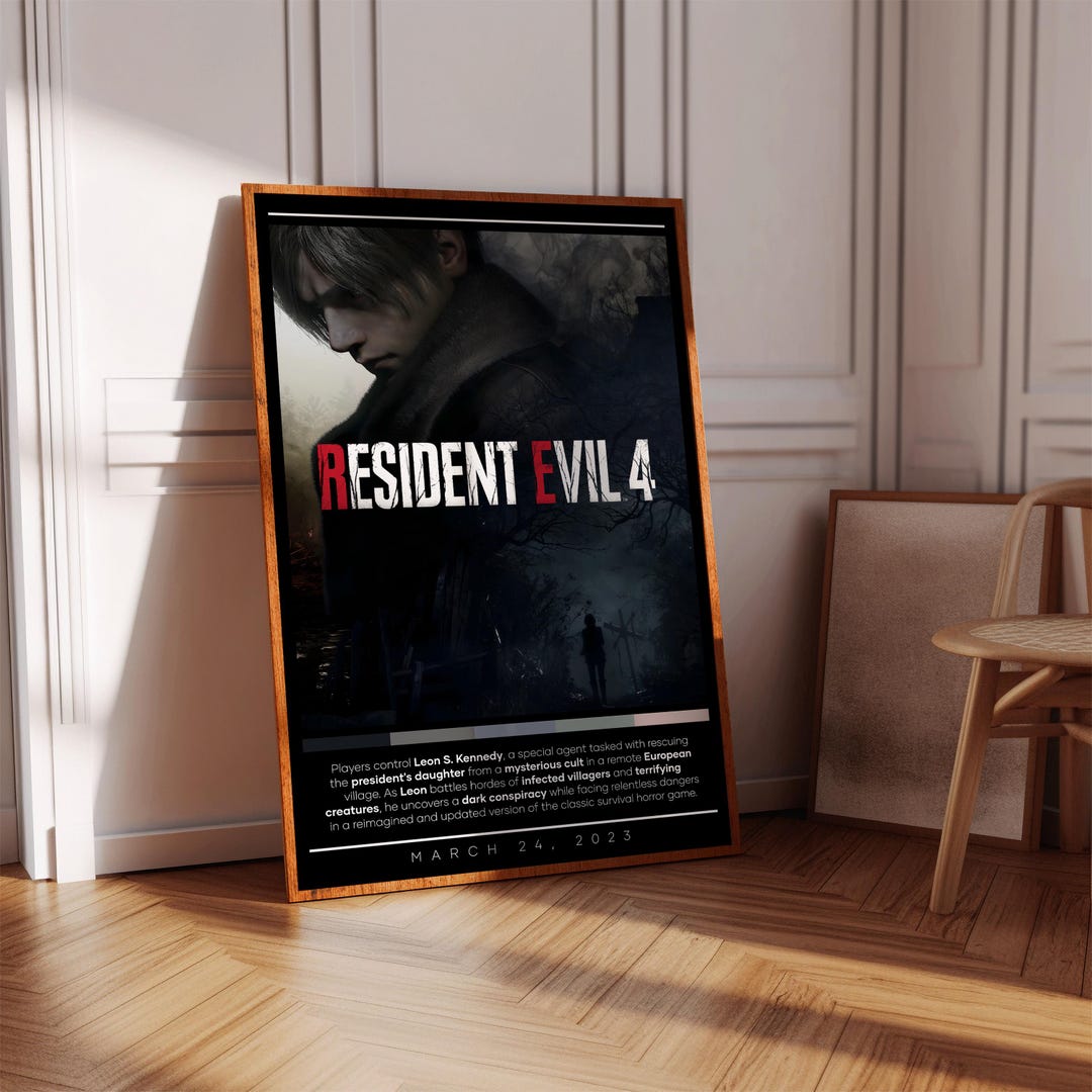 Resident Evil 4 Poster Print | Gaming Poster | 3 Colors | Gaming Decor ...