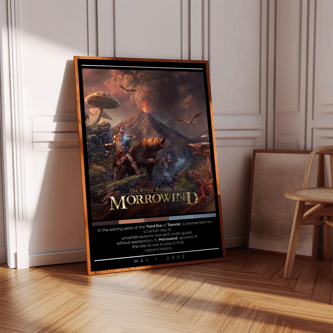 The Elder Scrolls 3 Morrowind Poster Print Gaming Poster 3 Colors ...