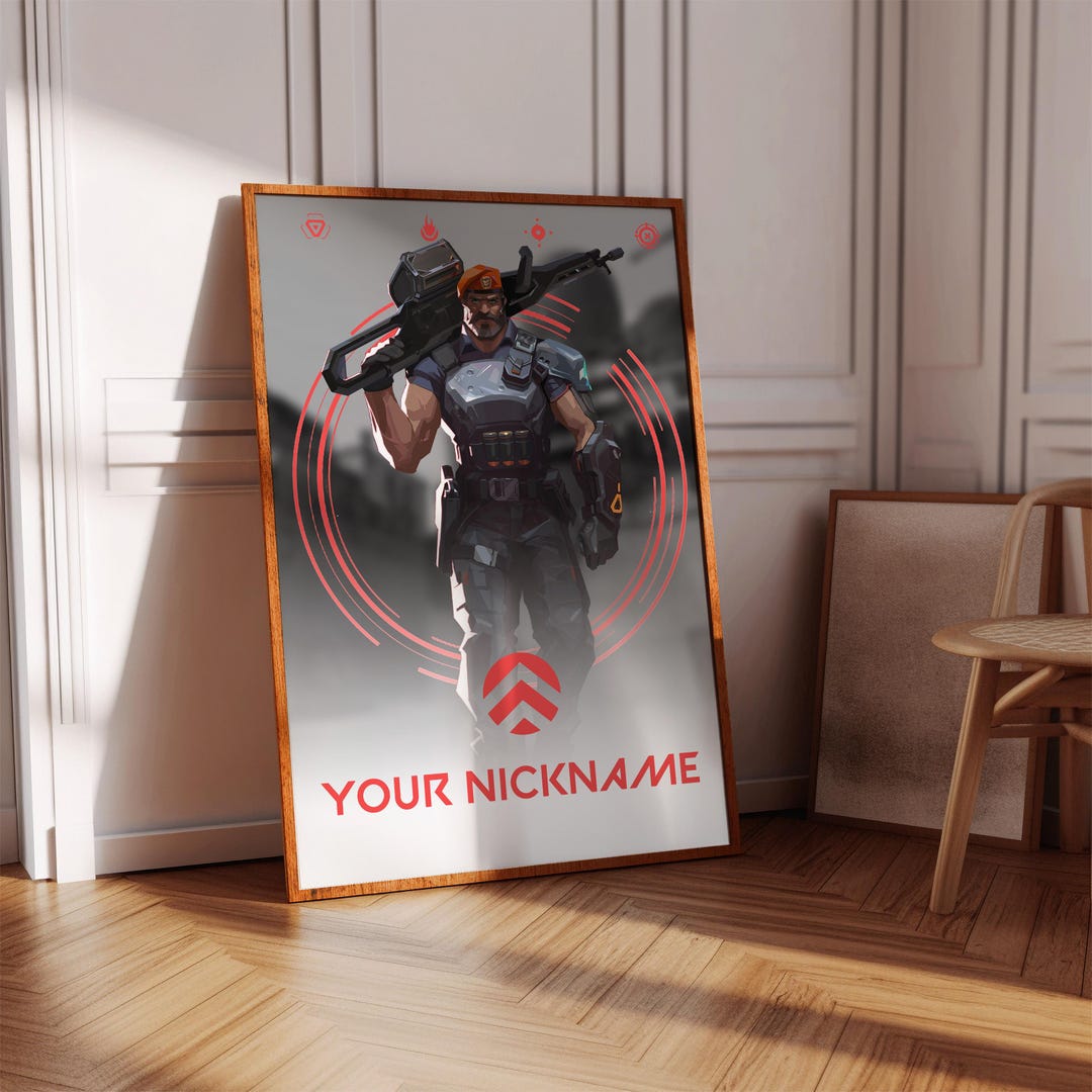 Valorant Brimstone Poster Print | Gaming Poster | 3 Colors | Gaming ...
