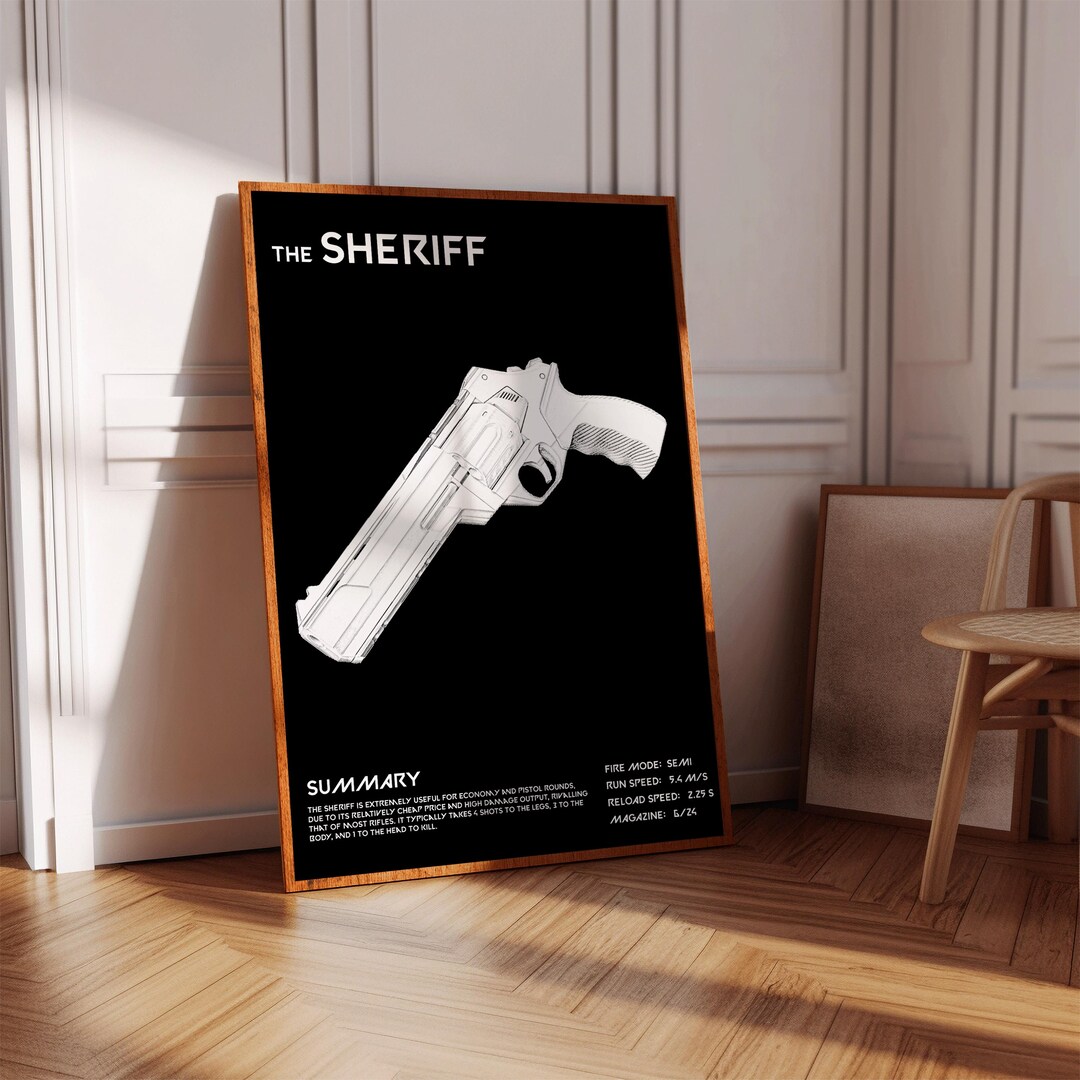 Valorant Sheriff Poster Print | Gaming Poster | 3 Colors | Gaming Decor ...