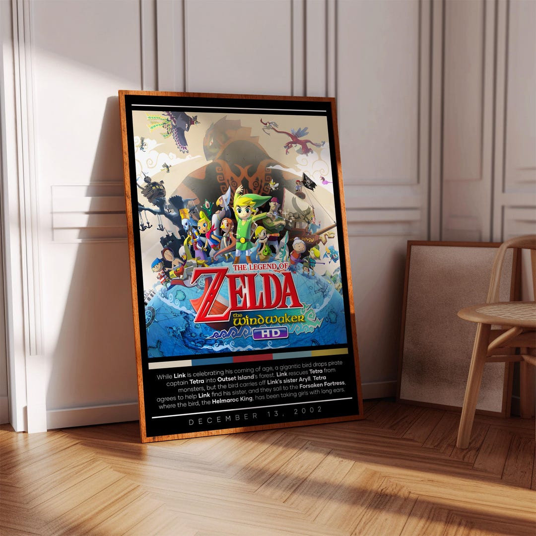 The Legend of Zelda the Wind Waker Poster Print | Gaming Poster | 3 ...