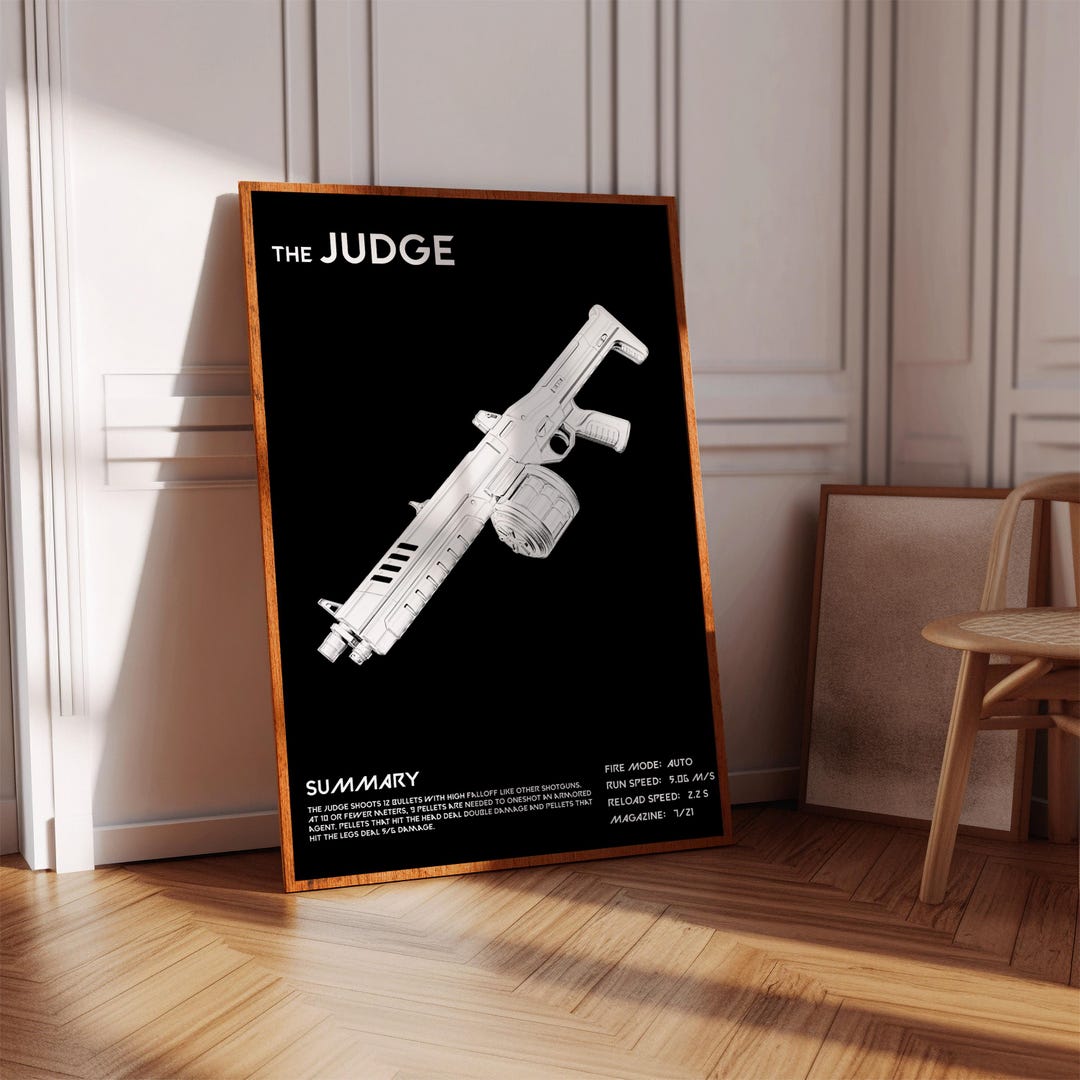Valorant Judge Poster Print | Gaming Poster | 3 Colors | Gaming Decor ...