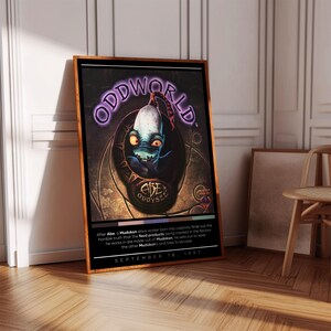 Oddworld Abe's Oddysee Poster Print | Gaming Poster | 3 Colors | Gaming ...
