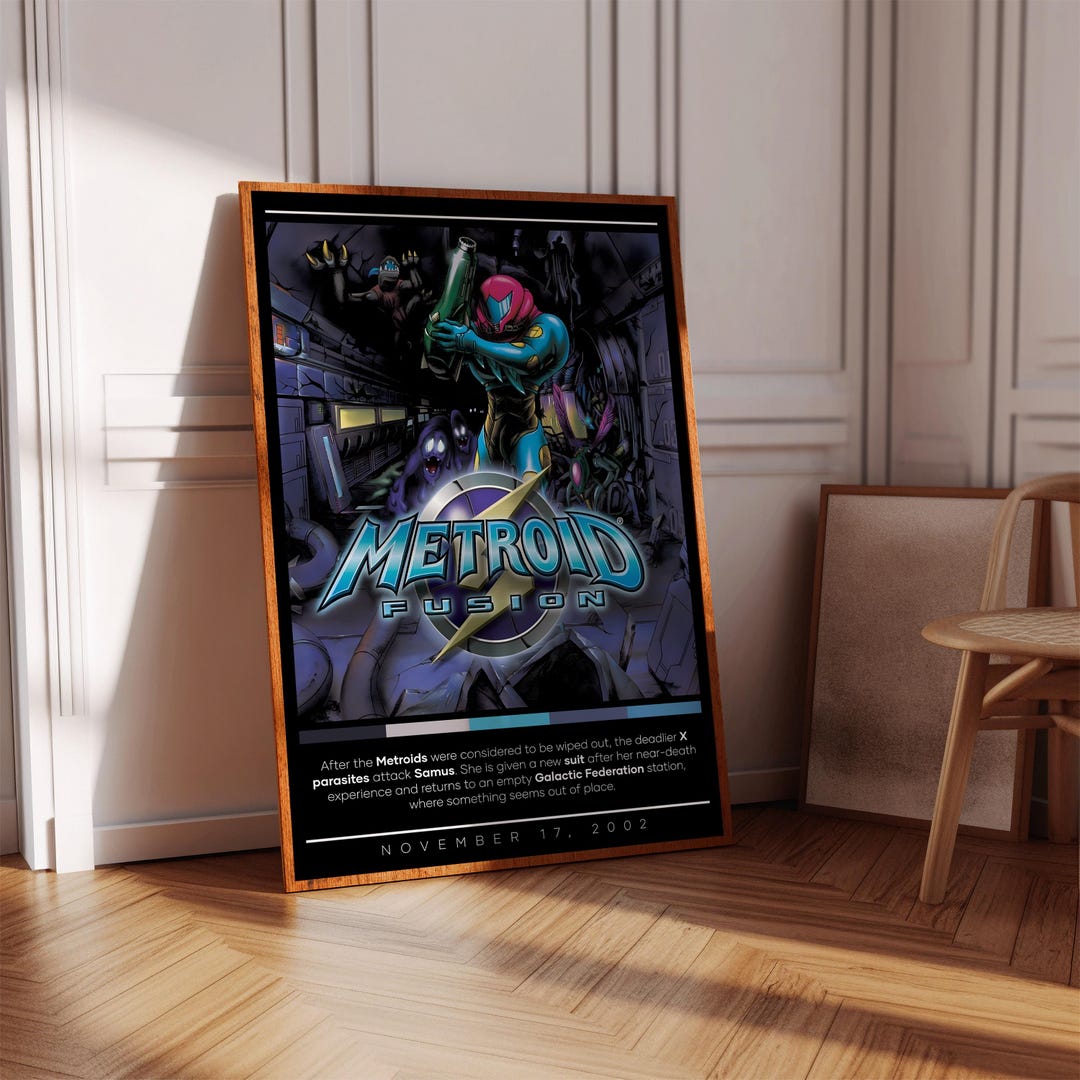 Metroid Fusion Poster Print | Gaming Poster | 3 Colors | Gaming Decor ...