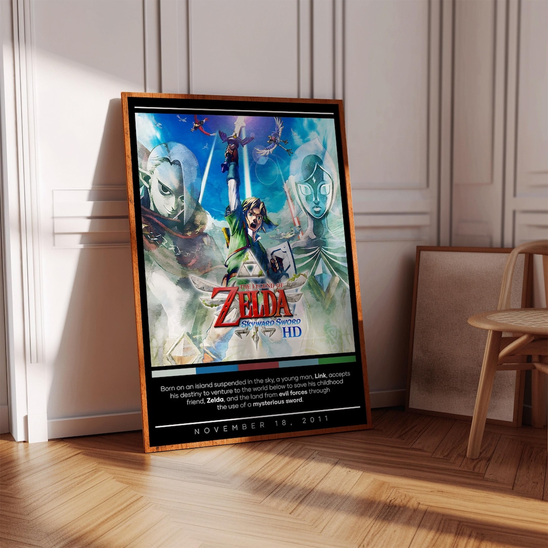 The Legend of Zelda Skyward Sword Poster Print | Gaming Poster | 3 ...