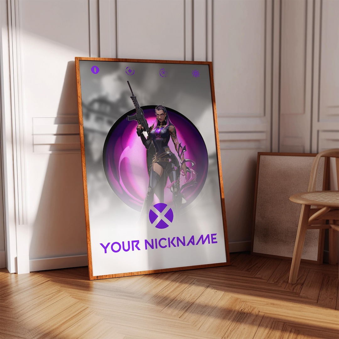 Valorant Reyna Poster Print | Gaming Poster | 3 Colors | Gaming Decor ...