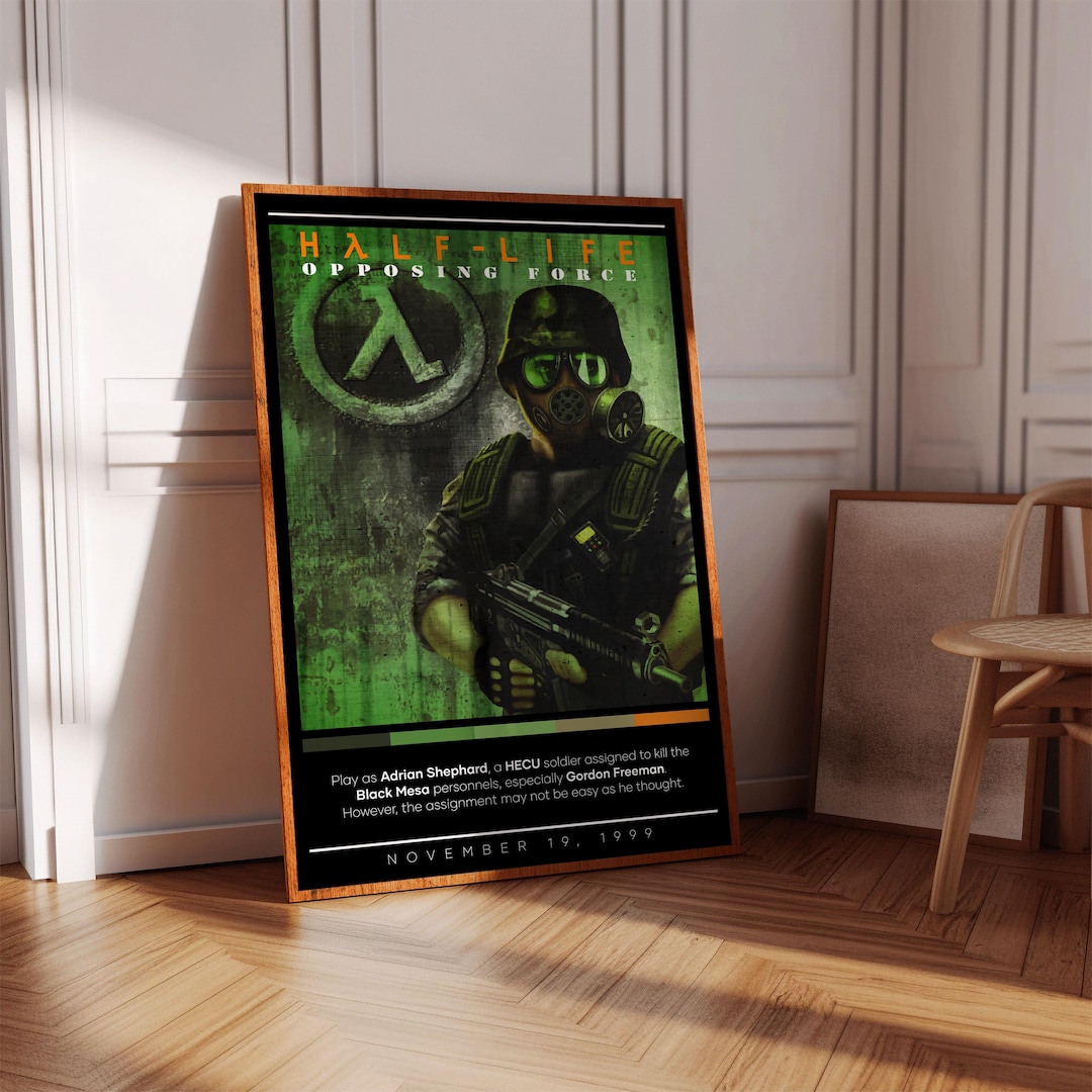 Half Life Opposing Force Poster Print | Gaming Poster | 3 Colors ...