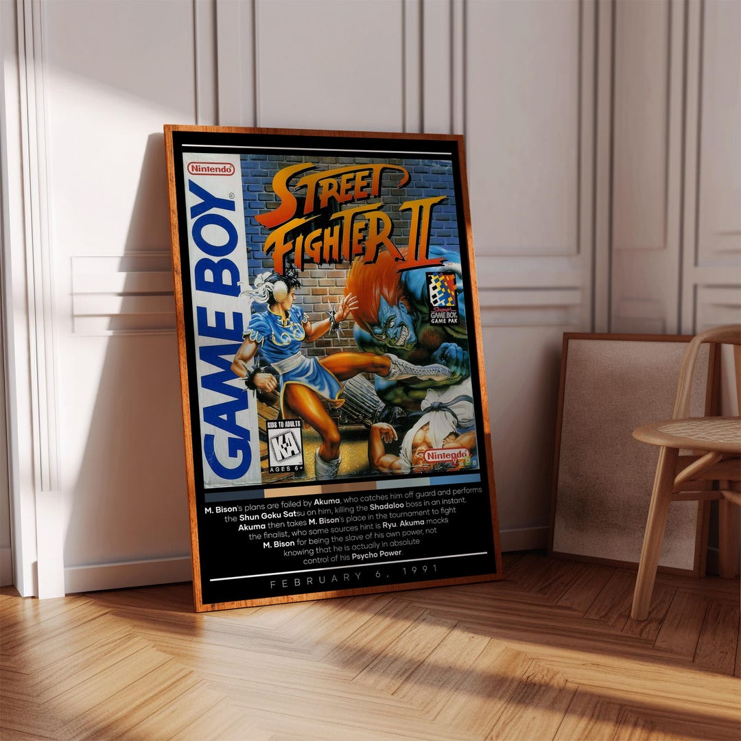 Street Fighter 2 Poster Print | Gaming Poster | 3 Colors | Gaming Decor ...