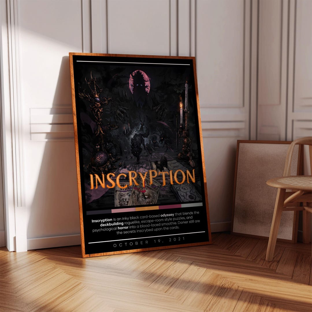 Inscryption Poster Print | Gaming Poster | 3 Colors | Gaming Decor ...