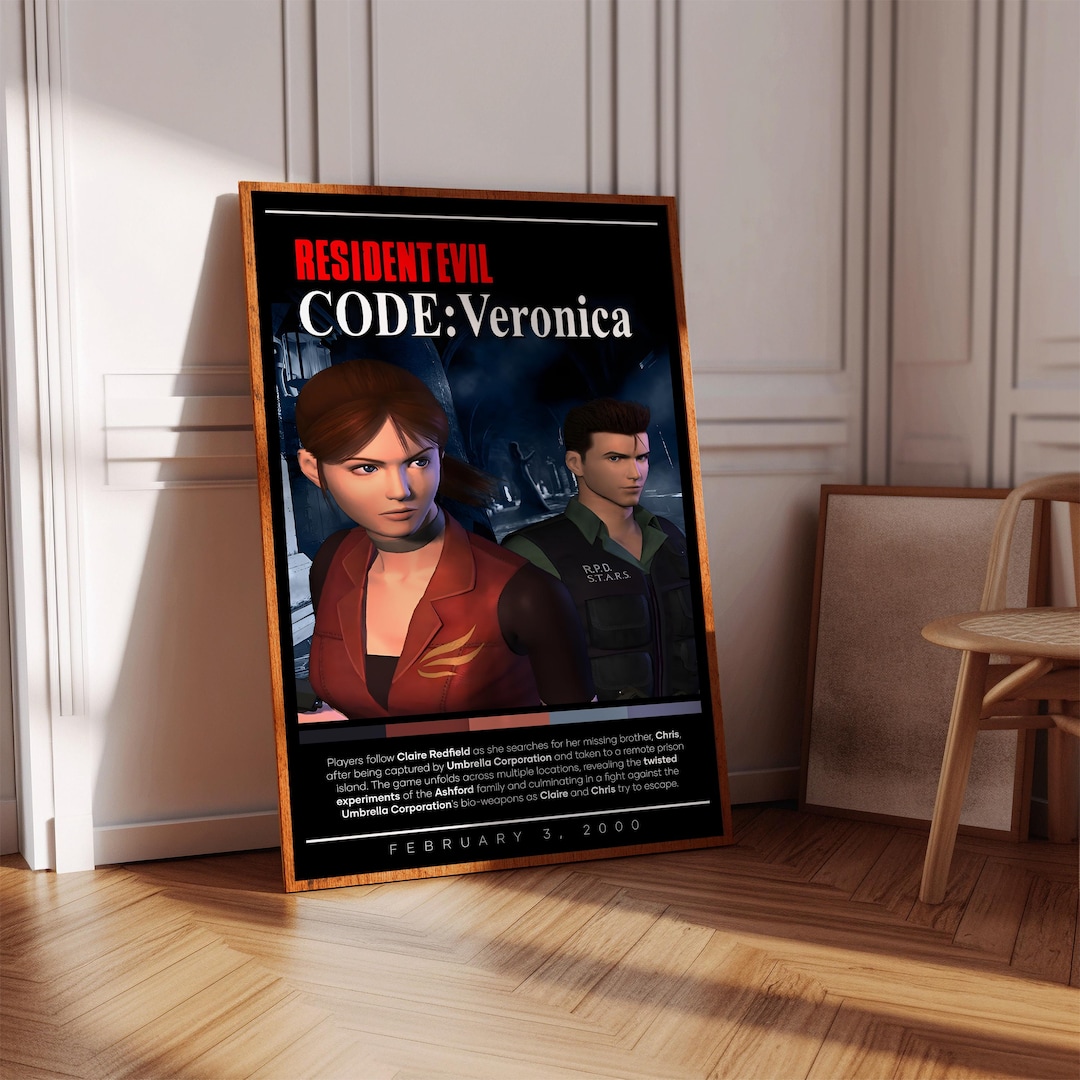 Resident Evil Code Veronica Poster Print | Gaming Poster | 3 Colors ...