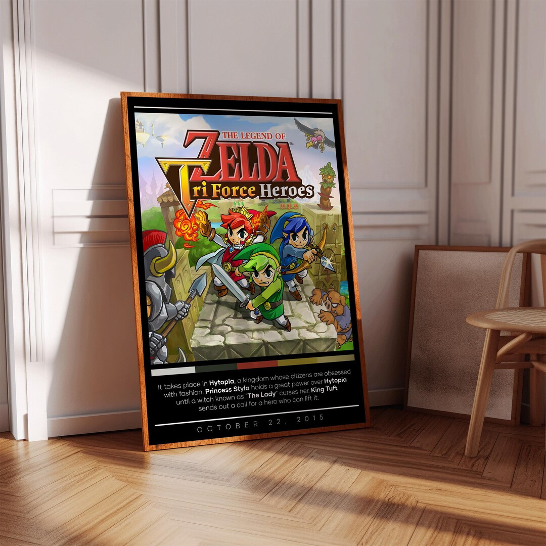 The Legend of Zelda Tri Force Heroes Poster Print | Gaming Poster | 3 ...