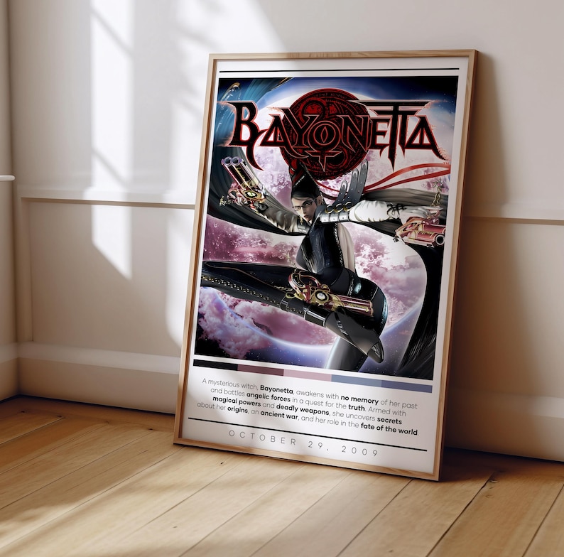 Bayonetta Poster Print | Gaming Poster | 3 Colors | Gaming Decor ...
