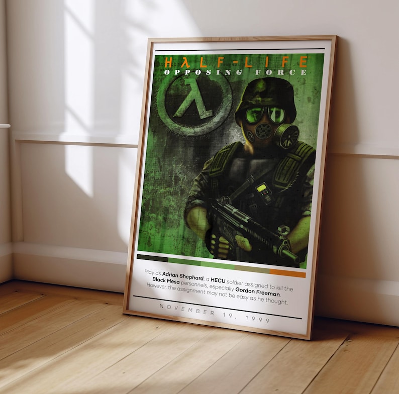 Half Life Opposing Force Poster Print | Gaming Poster | 3 Colors ...