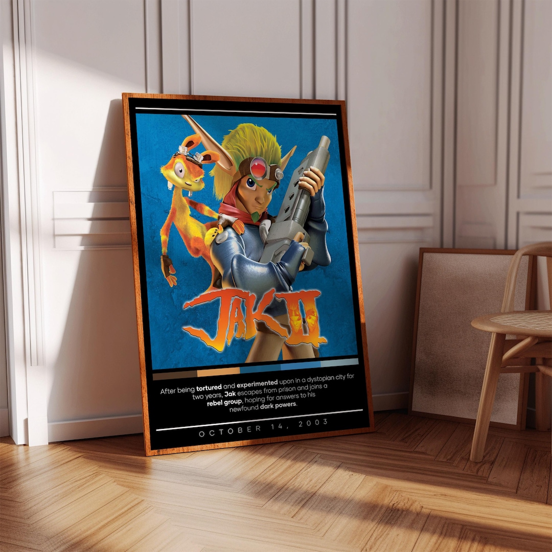 Jak 2 Poster Print | Gaming Poster | 3 Colors | Gaming Decor | Video ...