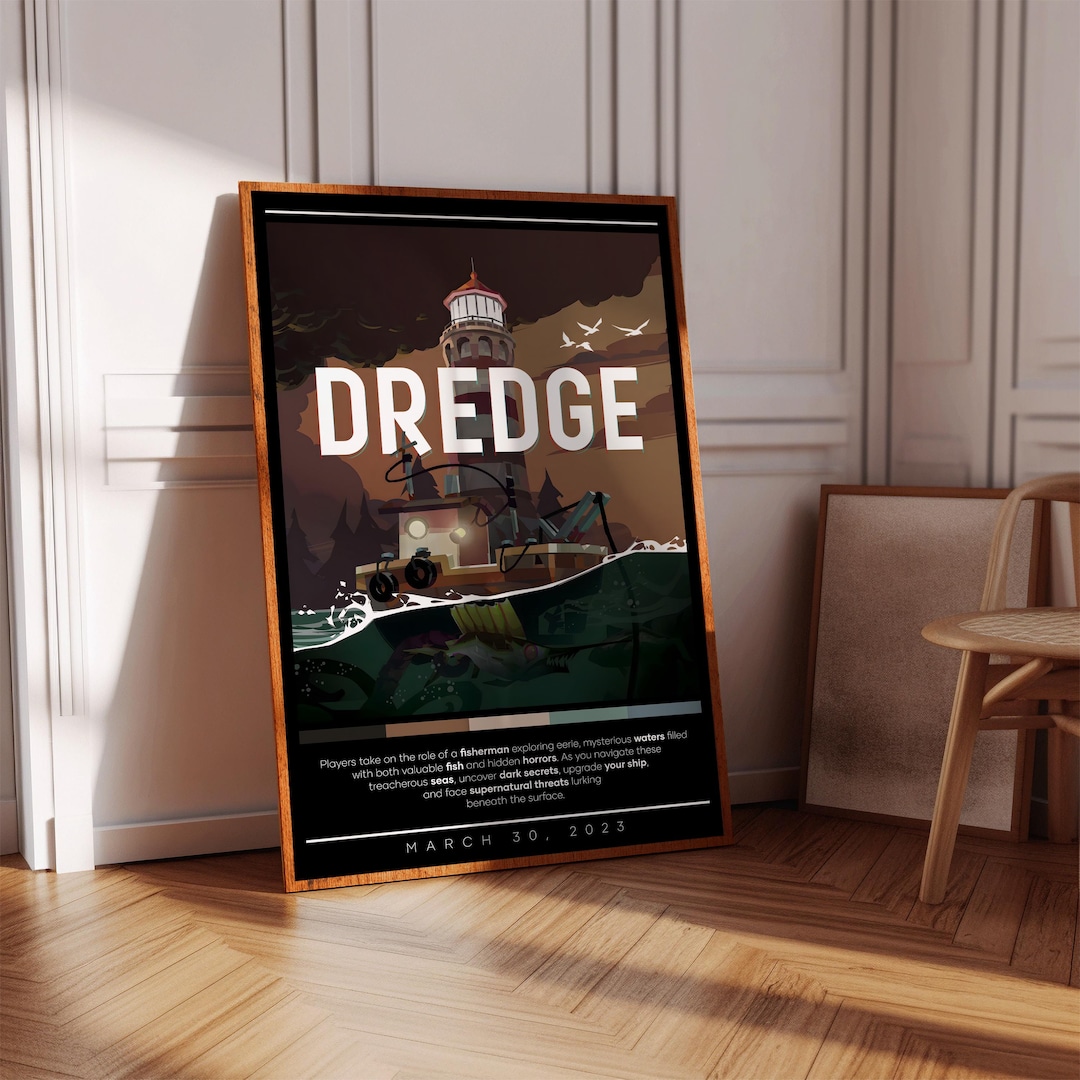 Dredge Poster Print | Gaming Poster | 3 Colors | Gaming Decor | Video ...