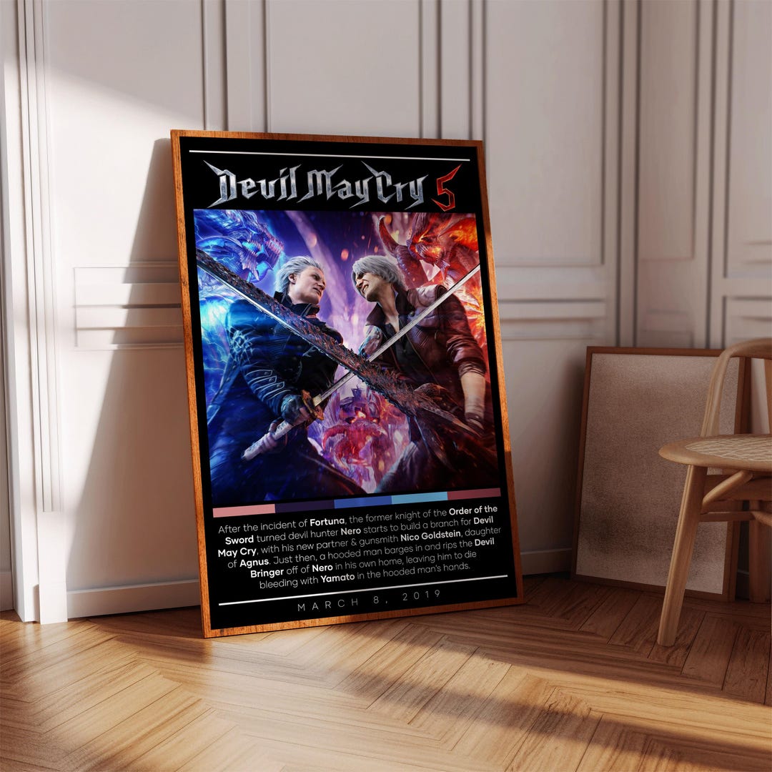 Devil May Cry 5 Poster Print | Gaming Poster | 3 Colors | Gaming Decor ...
