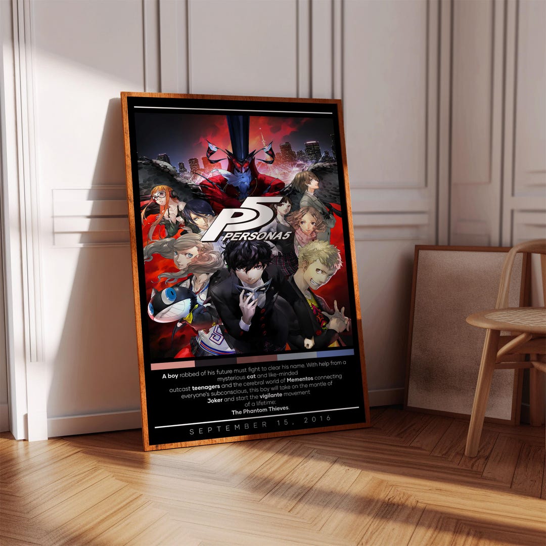 Persona 5 Poster Print | Gaming Poster | 3 Colors | Gaming Decor ...