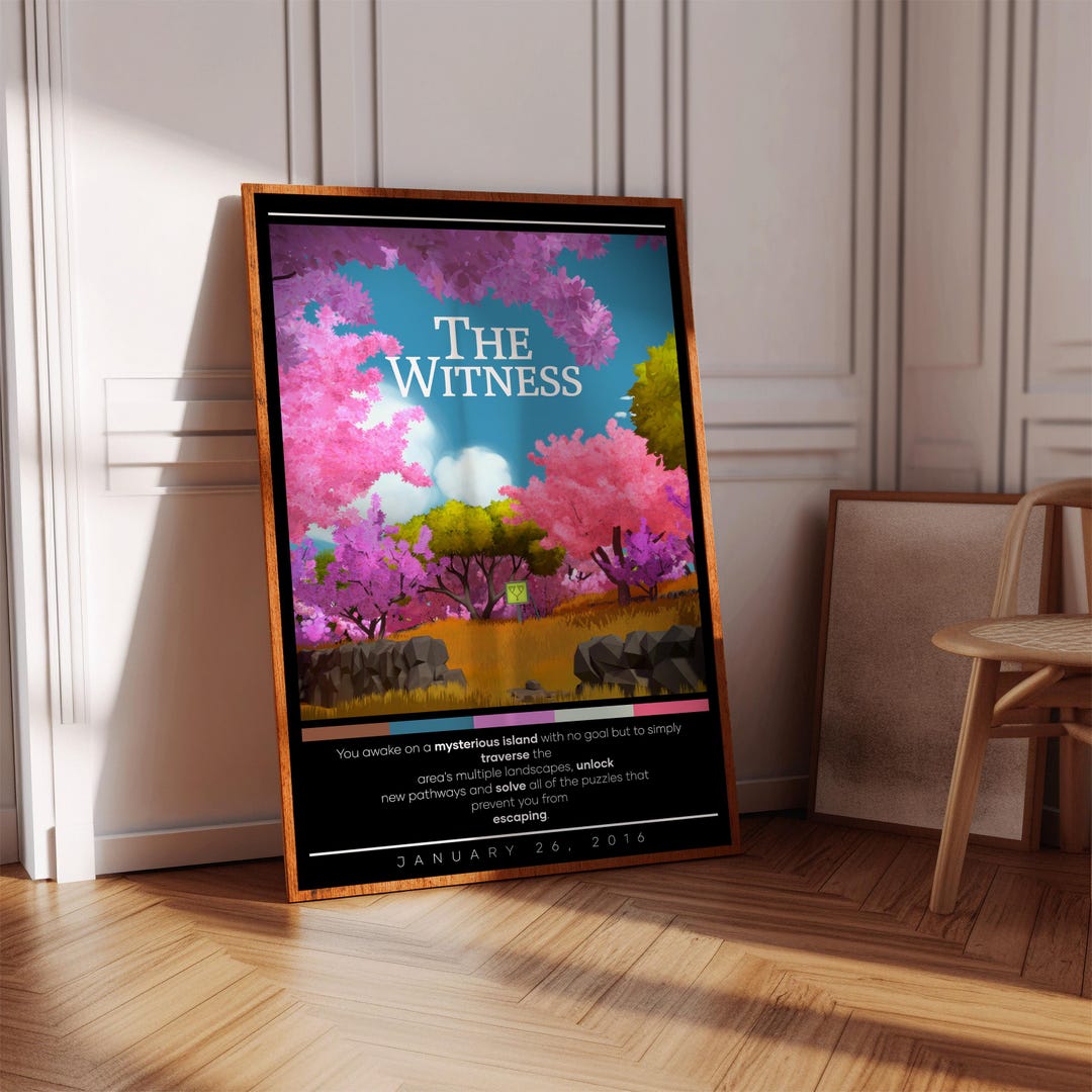 The Witness Poster Print | Gaming Poster | 3 Colors | Gaming Decor ...