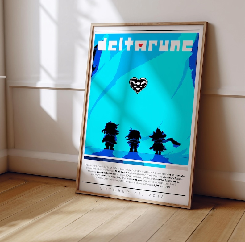 Deltarune Poster Print | Gaming Poster | 3 Colors | Gaming Decor ...