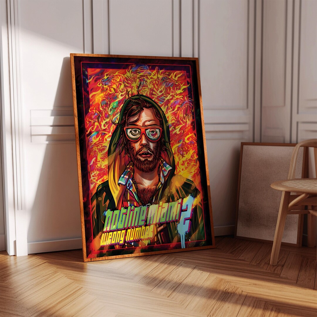 Hotline Miami 2 Wrong Number Poster Print | Gaming Poster | Gaming ...