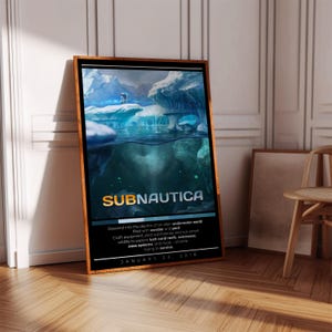 Subnautica Poster Print | Gaming Poster | 3 Colors | Gaming Decor ...